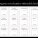 Printable Laundry Labels - Etsy