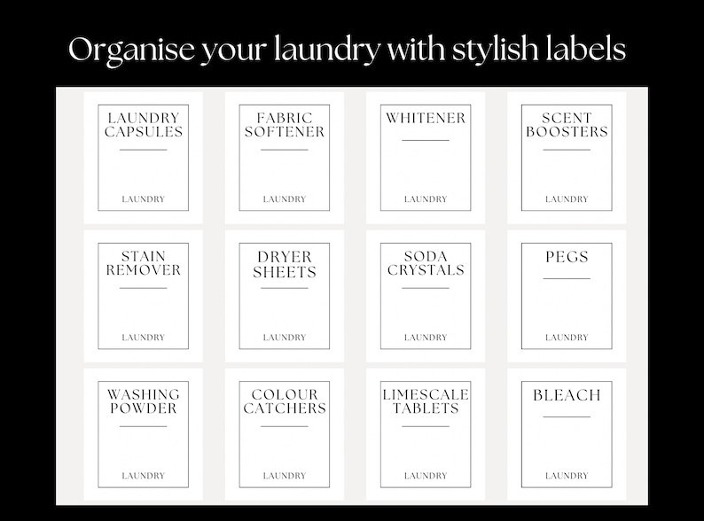 Printable Laundry Labels - Etsy