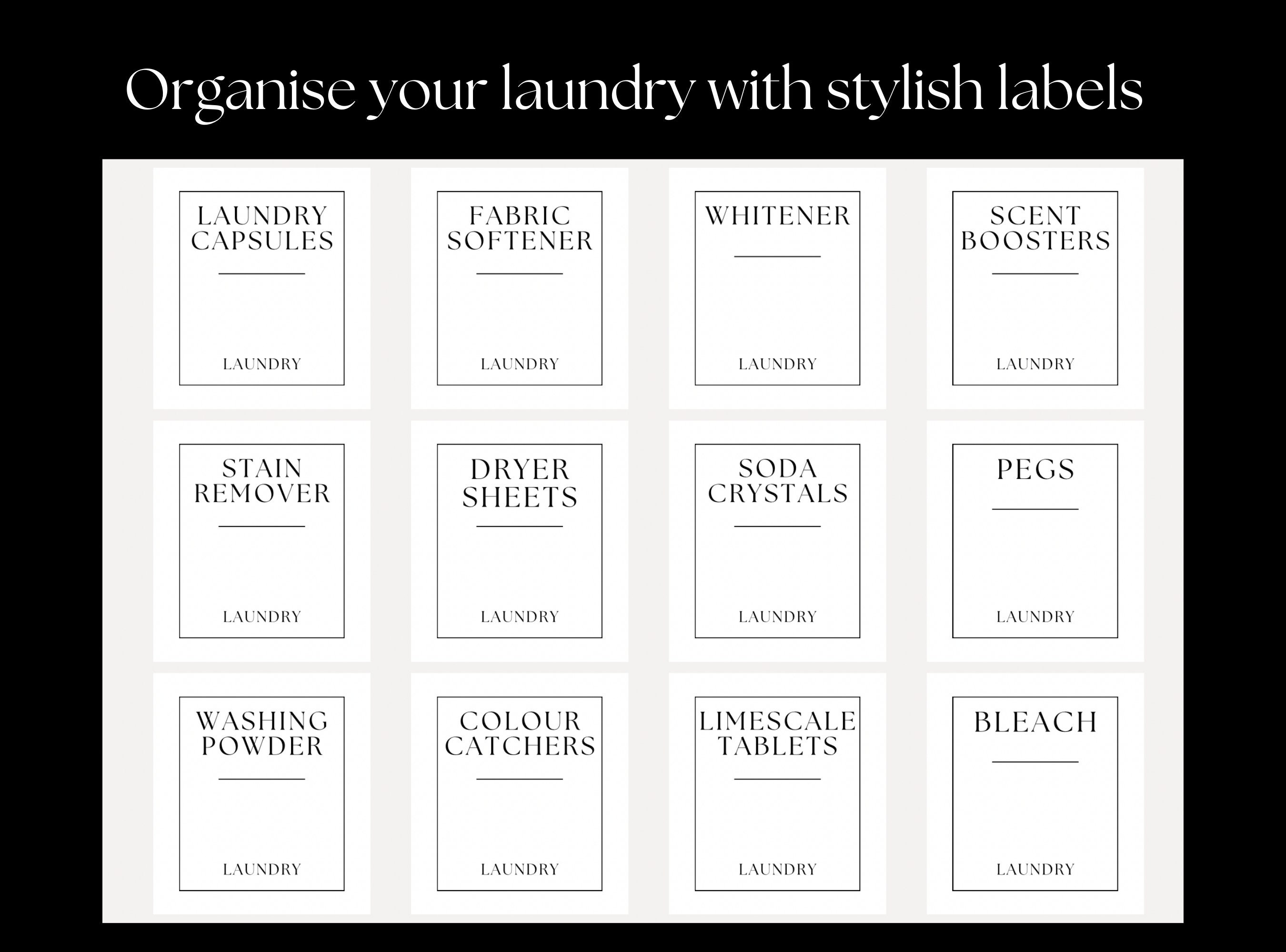 Printable Laundry Labels - Etsy