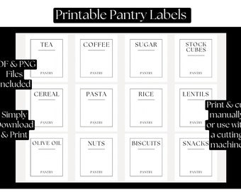 Editable Storage Jar Labels - Printable Pantry Labels - Etsy