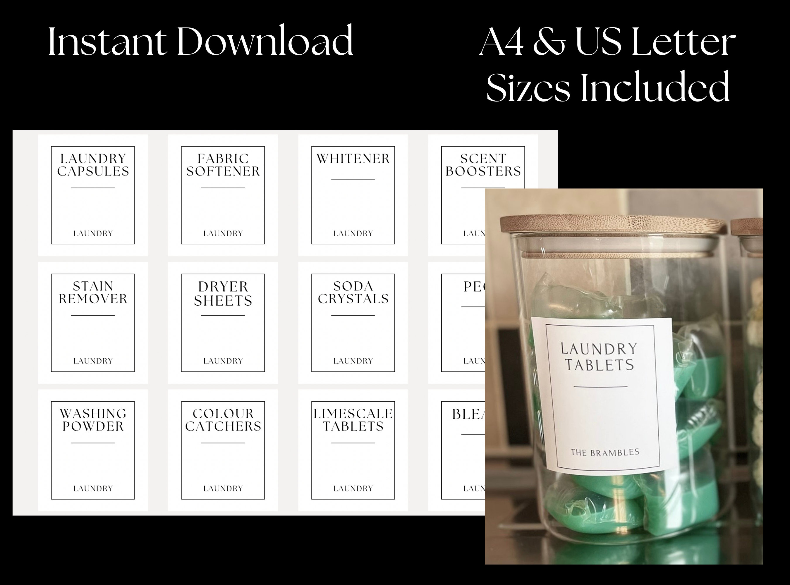 Printable Laundry Labels - Etsy