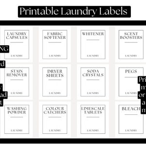 Printable Laundry Labels - Etsy