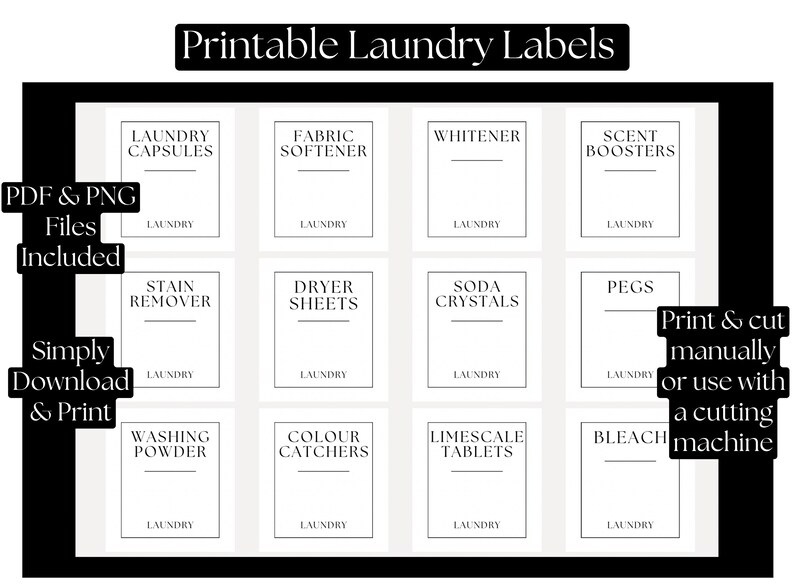 Printable Laundry Labels - Etsy