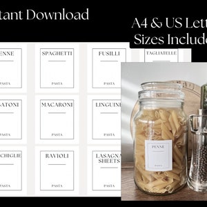 Printable Pasta Labels - Etsy