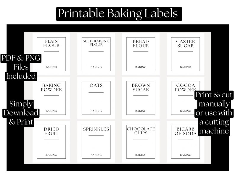 Printable Baking Labels - Etsy