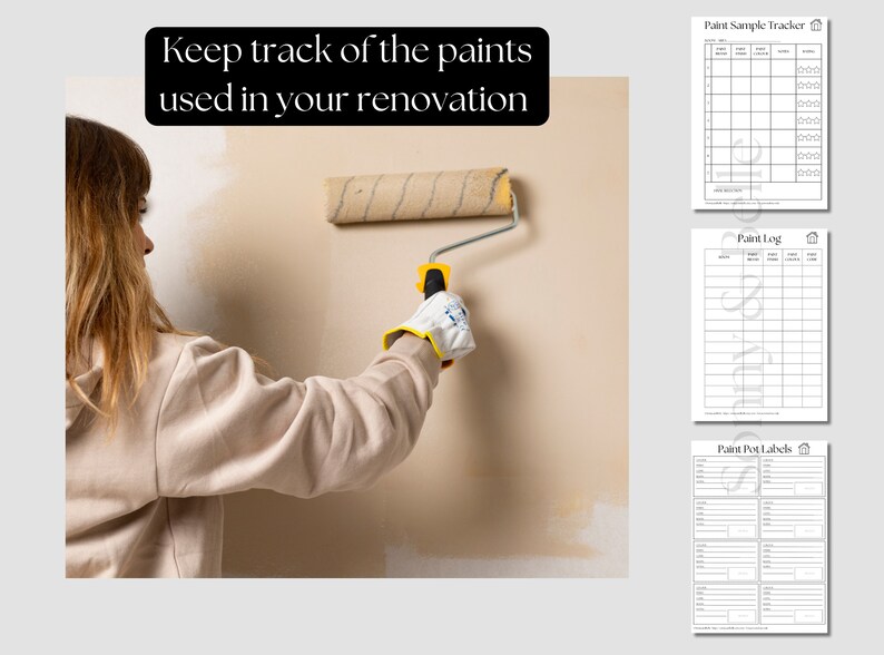 Paint Colour Log - Paint Tracker - Paint Pot Labels - Etsy