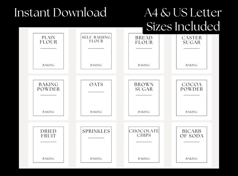 Printable Baking Labels - Etsy