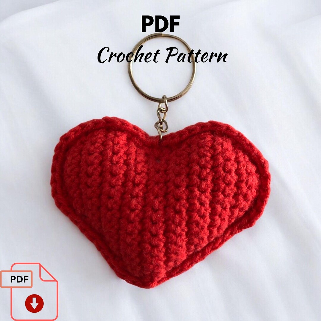 Valentine Heart Crochet Pattern, Easy Crochet Pattern, Valentines Gift ...
