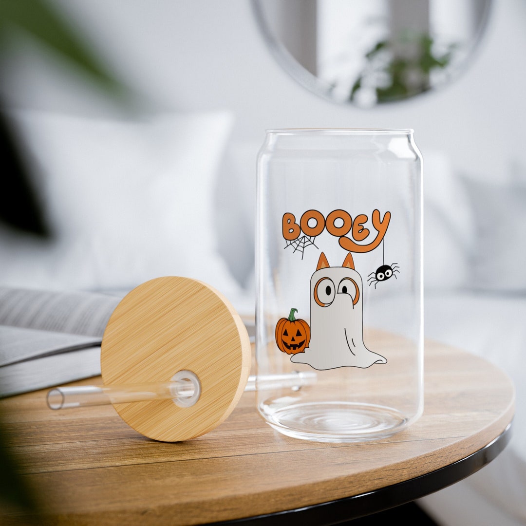Booey, Bluey Dog, Halloween Bluey Cup, 16 Oz Beer Glass Mug, Sipper ...