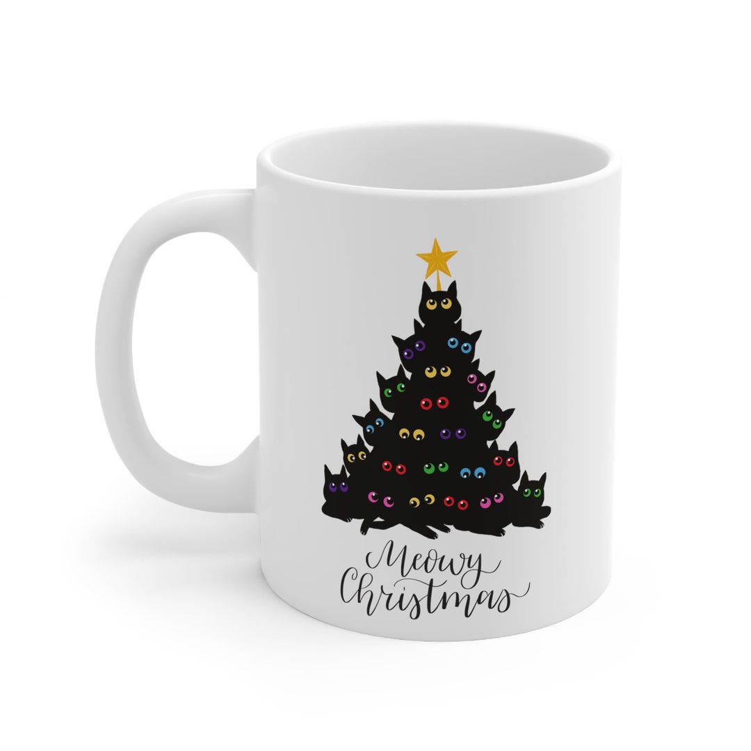 Funny Cat Christmas Mug Cat Coffee Mug Its Fine Mug Funny - Etsy