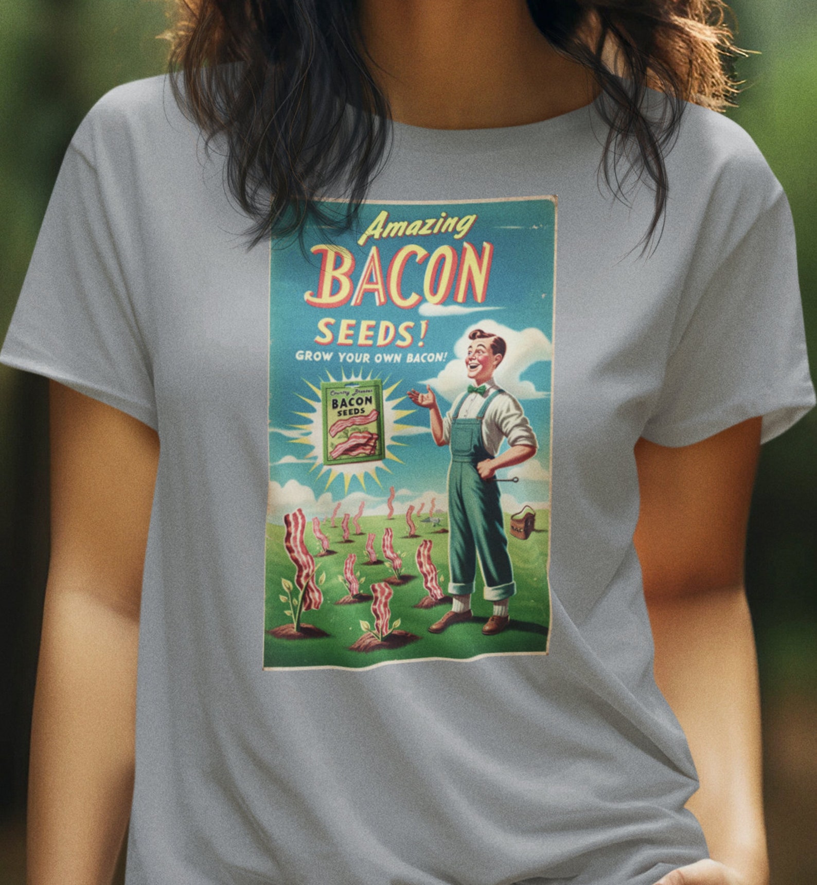 Amazing Bacon Seeds, Everyone Loves Bacon, Funny Farming Shirt, Farmer ...