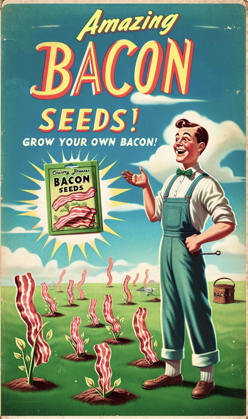 Amazing Bacon Seeds, Everyone Loves Bacon, Funny Farming Shirt, Farmer ...