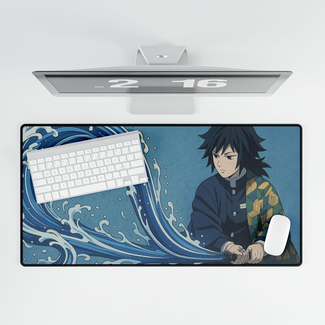 Giyu Mouse Pad Demon Slayer Desk Mat for Home Office, Gaming Setup ...