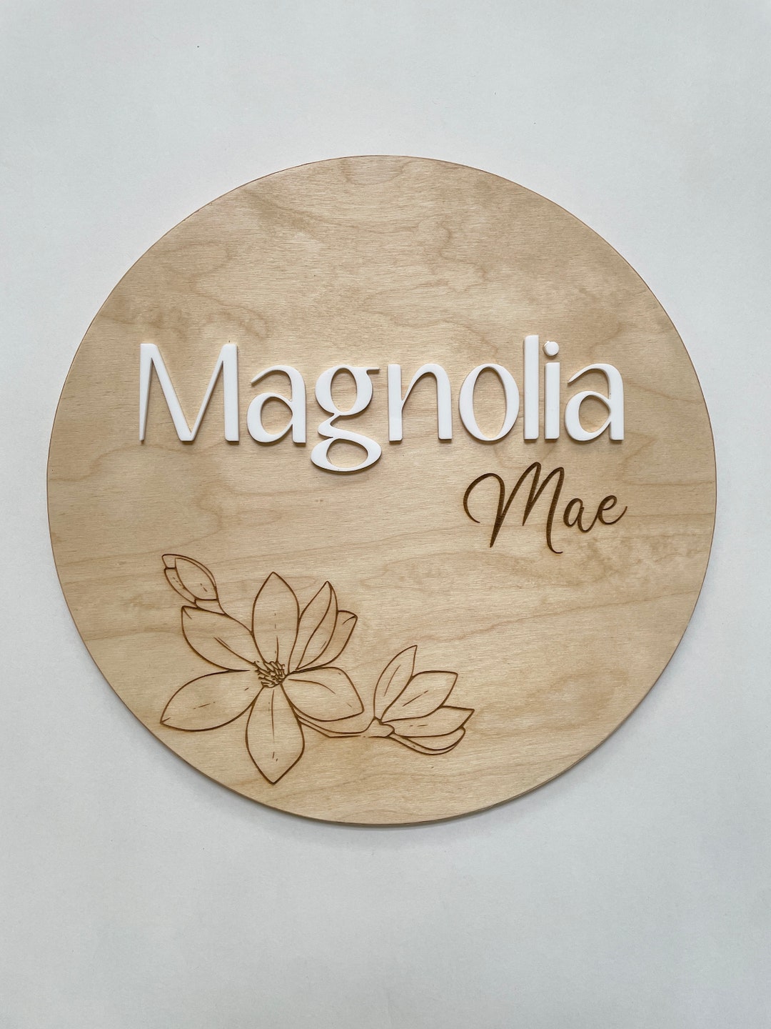 Floral Name Sign, Flower Name Sign, Flower Nursery, 3D Name Sign, Wood ...