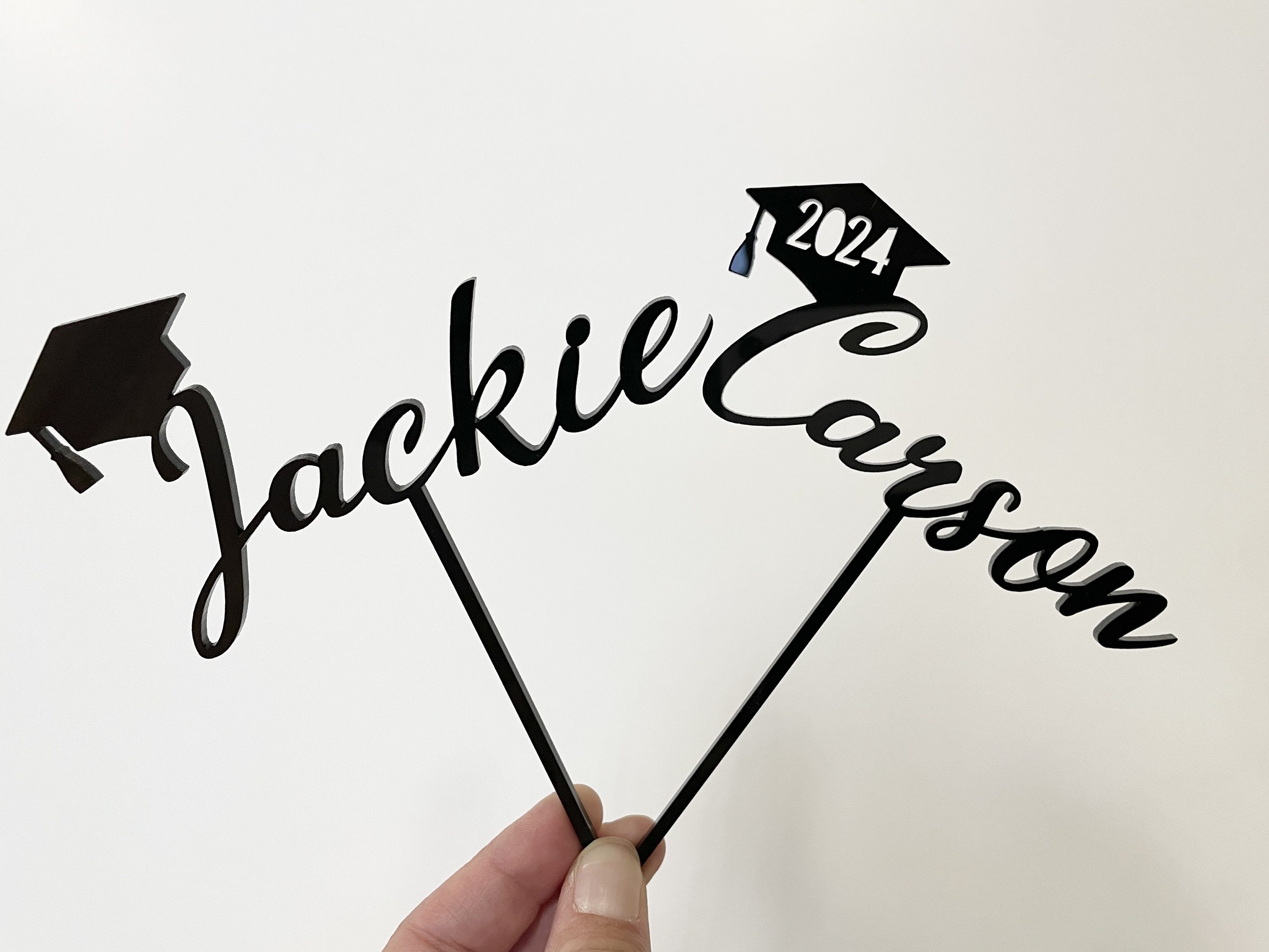 Graduation Cake Topper, Class of 2024, Grad Cap Cake Topper, Senior ...