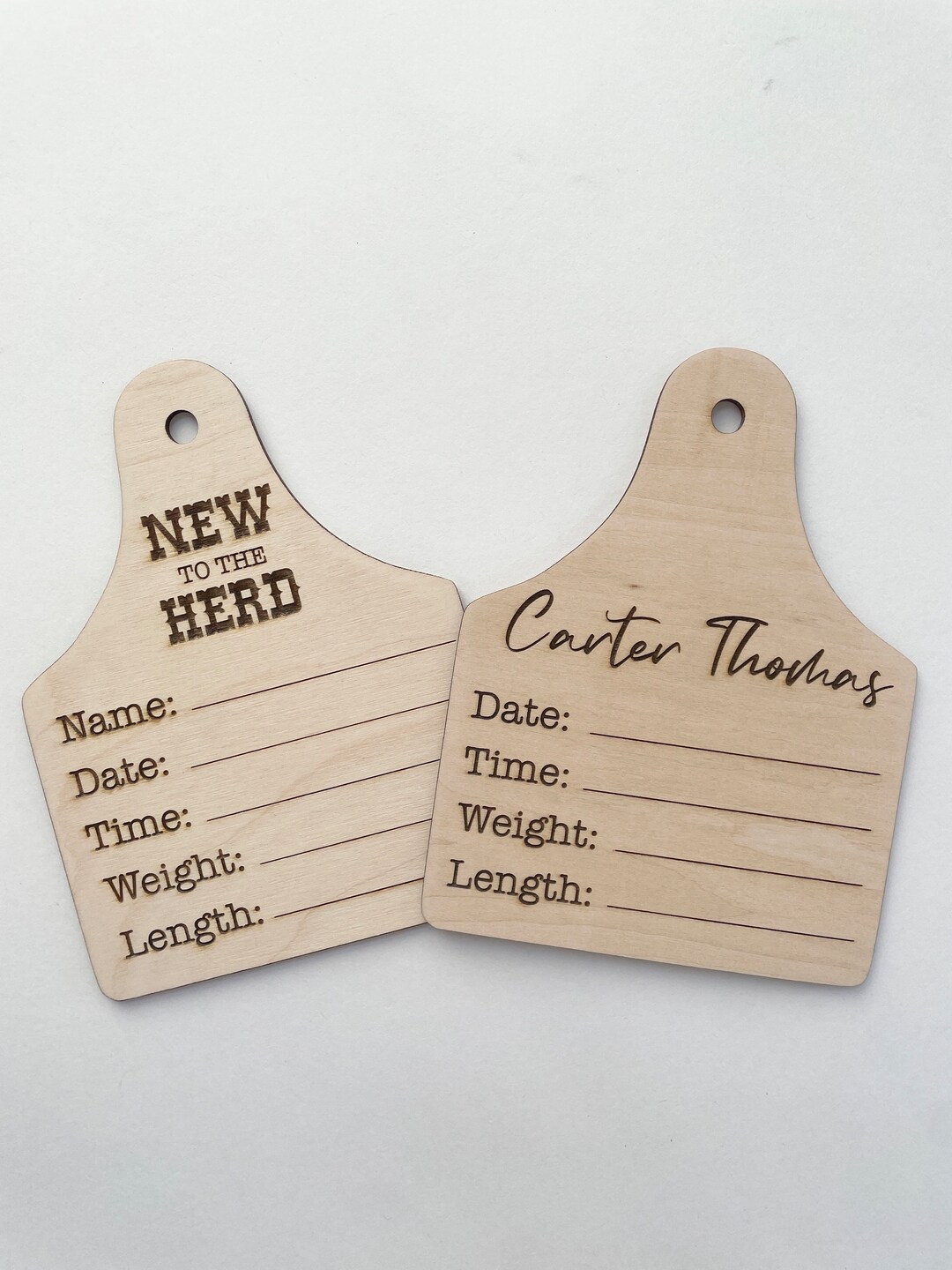 Cow Tag Birth Announcement Sign, Birth Stats, Rodeo Birth Stats ...