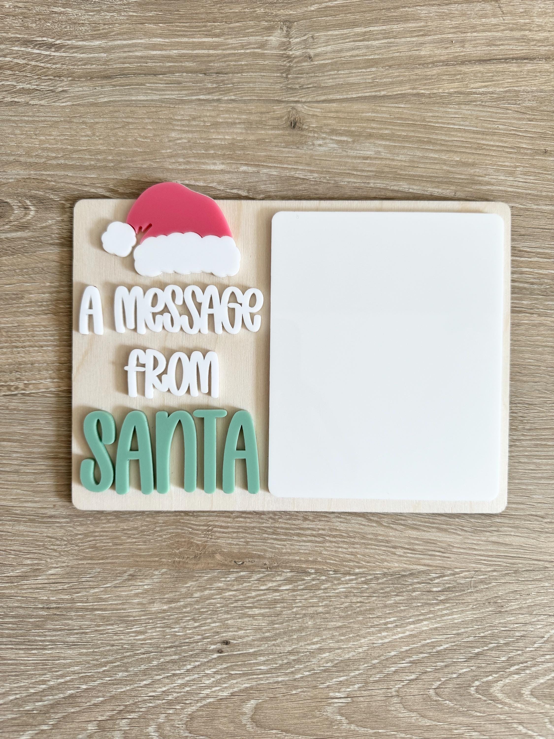 A Message From Santa, Letter From Santa Board, Dry Erase Santa Board ...
