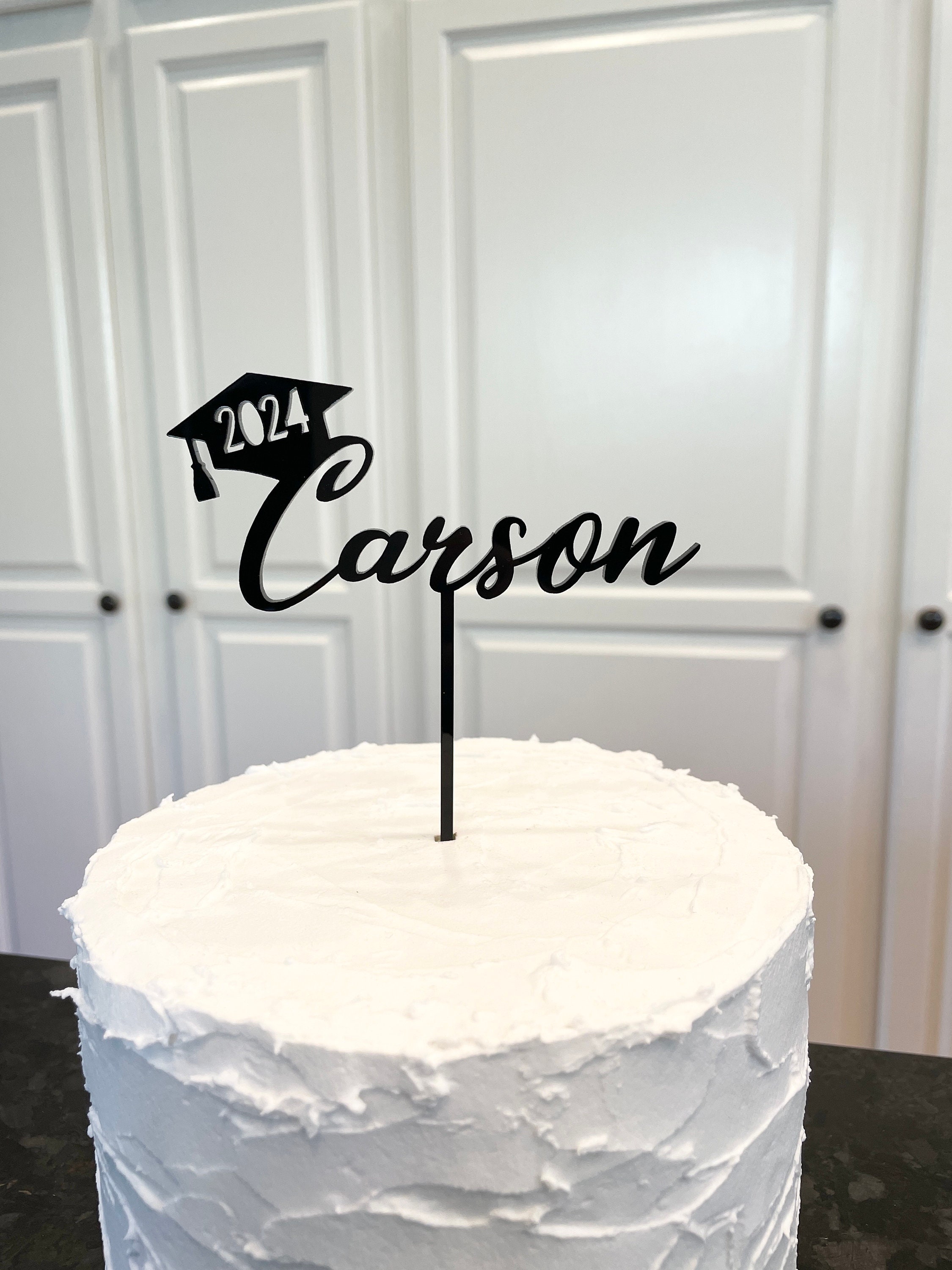 Graduation Cake Topper, Class of 2024, Grad Cap Cake Topper, Senior ...