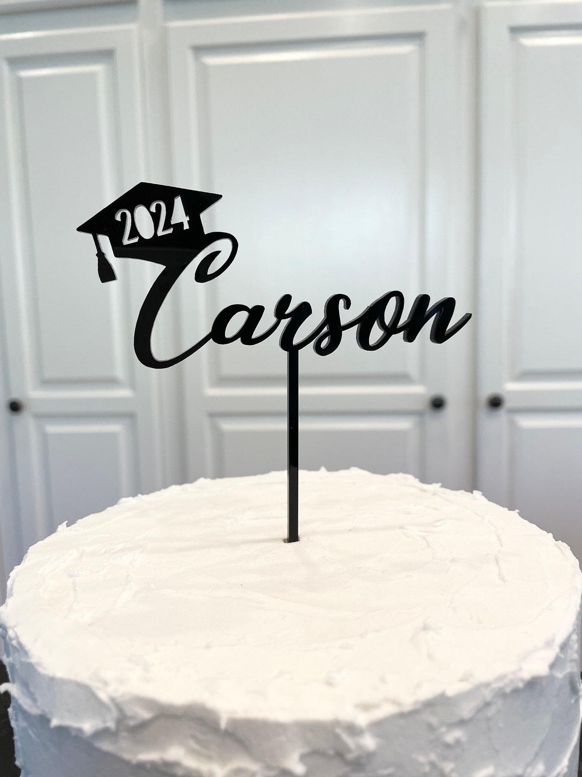 Graduation Cake Topper, Class of 2024, Grad Cap Cake Topper, Senior ...