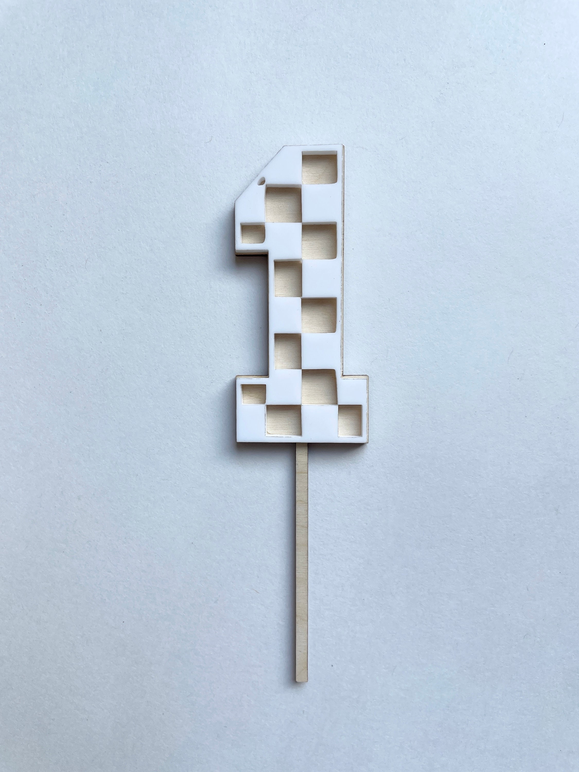 Checkered Number Cake Topper, Racing Birthday, Checkered Flag Birthday ...