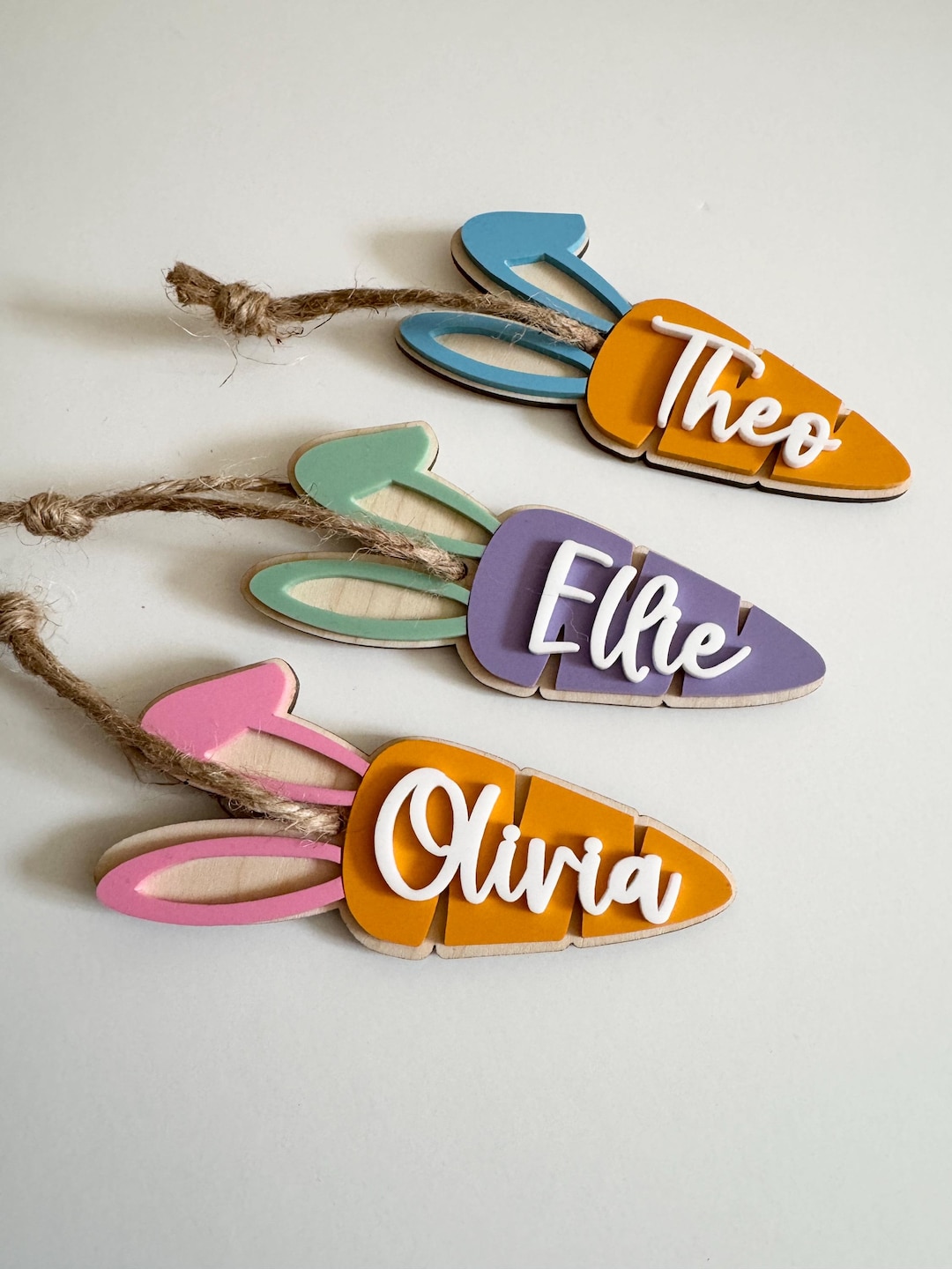 Easter Bunny Name Tag, Easter Carrot Tag, Carrot Tag, Easter Basket Tag ...