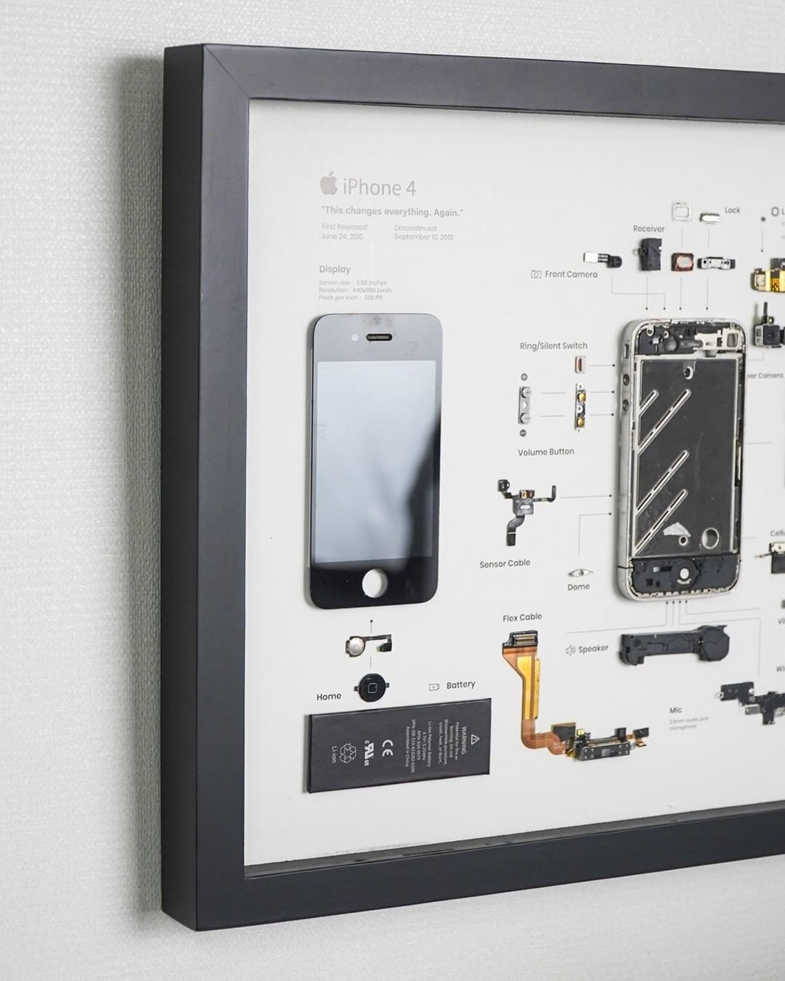 IPhone 4 Teardown Art - Digital Template - Apple - iPhone - Framed ...