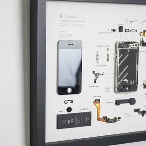 IPhone 4 Teardown Art - Digital Template - Apple - iPhone - Framed ...