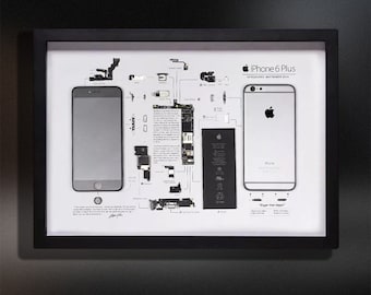 IPhone SE Teardown Art Digital Template Apple iPhone Framed iPhone Wall ...