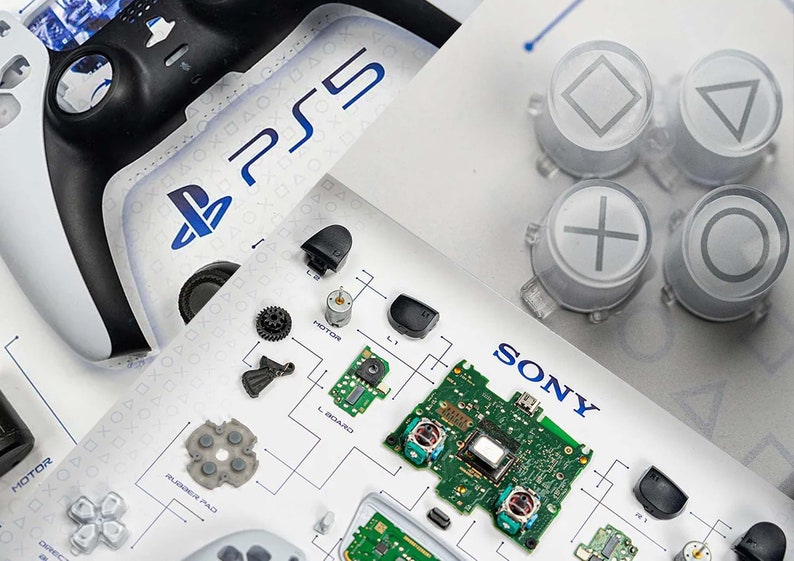 Download Playstation 5 Controller Framed, DUALSENSE Controller Teardown ...