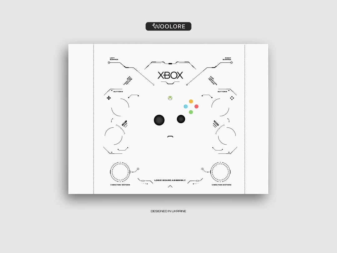 Download XBOX Controller Framed, Controller Teardown Template ...