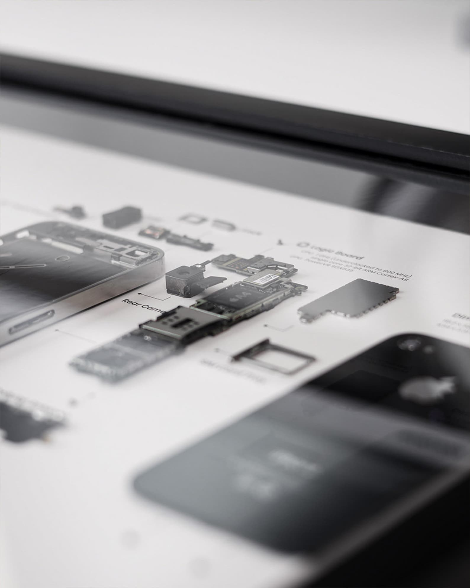 IPhone 4 Teardown Art - Digital Template - Apple - iPhone - Framed ...