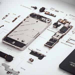 IPhone 4s Teardown Art - Digital Template - Apple - iPhone - Framed ...