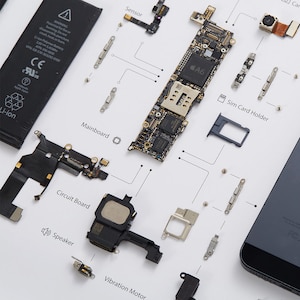 IPhone 5 Black Teardown Art - Digital Template - Apple - iPhone ...
