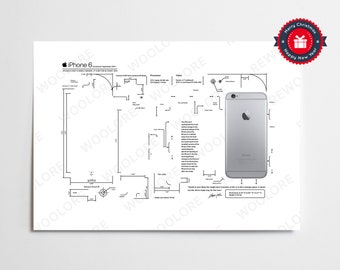 IPhone 12 Teardown Art Digital Template Apple iPhone Framed iPhone Wall ...