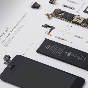 IPhone 5 Black Teardown Art - Digital Template - Apple - iPhone ...
