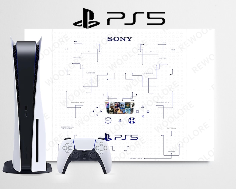 Download Playstation 5 Controller Framed, DUALSENSE Controller Teardown ...