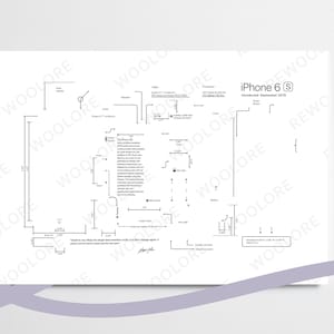 IPhone 6s Teardown Art - Digital Template - Apple - iPhone - Framed ...