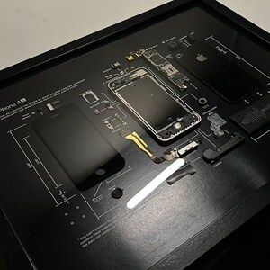 IPhone 4s BLACK Teardown Art - Digital Template - Apple - iPhone ...
