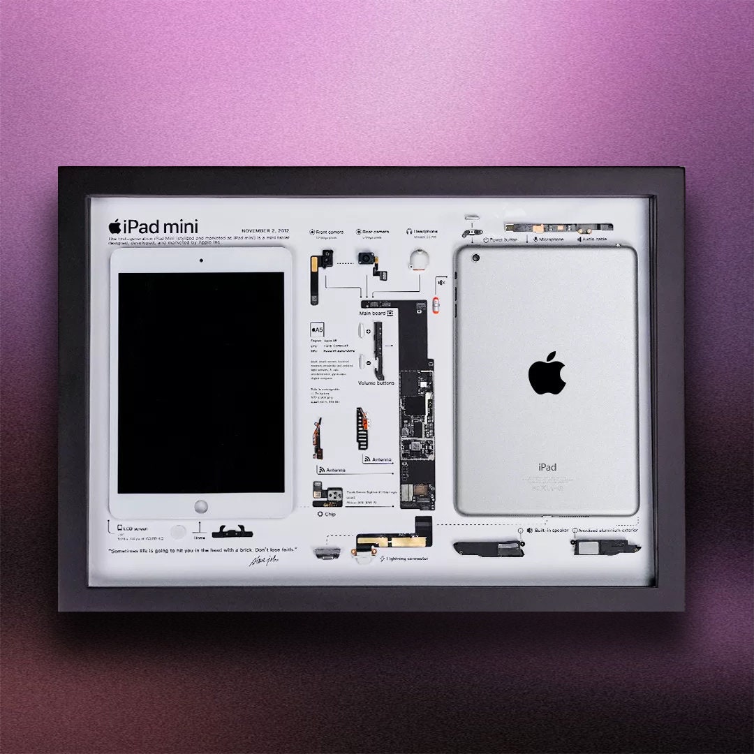 IPad Mini 1 Teardown Art - Digital Template - Apple - iPhone - Framed ...