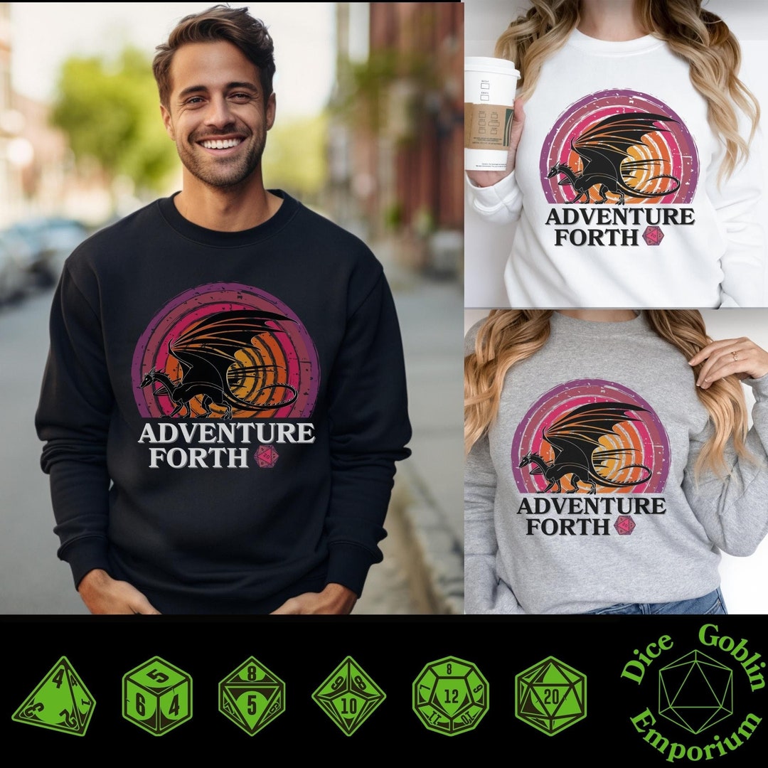 Purple Vortex Dnd Shirt, Adventure Forth Dragon Sweatshirt, TTRPG ...