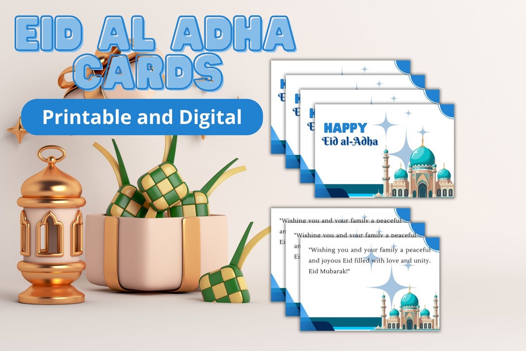 Eid Al Adha Cards Digital, Eid Al Adha Cards Printable and Edit, Eid Al ...