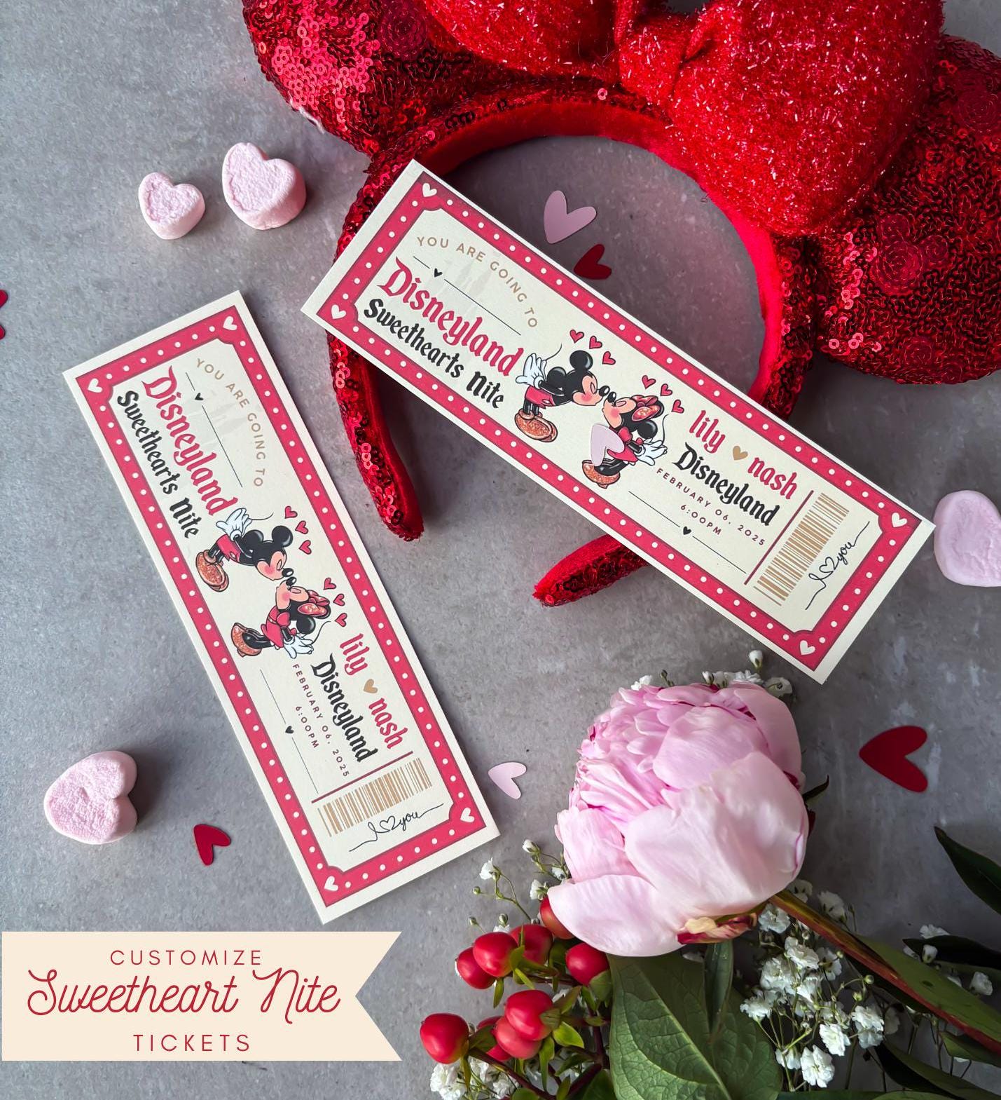 Disneyland Sweethearts Nite Ticket, Custom Keepsake (digital Download ...