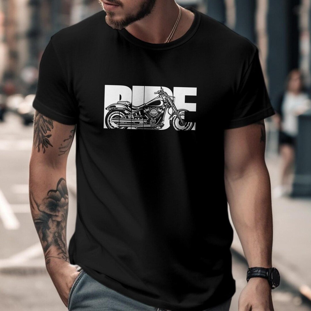 Motorcycle Graphic Tee, Biker Streetwear Shirt, Father's Day Gift - Etsy