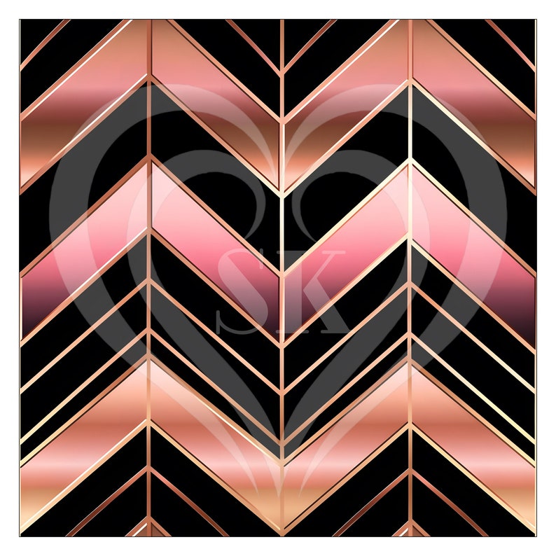 Rose Gold Art Deco DIGITAL PAPER Tiles Wallpaper Backgrounds Foil Paper ...