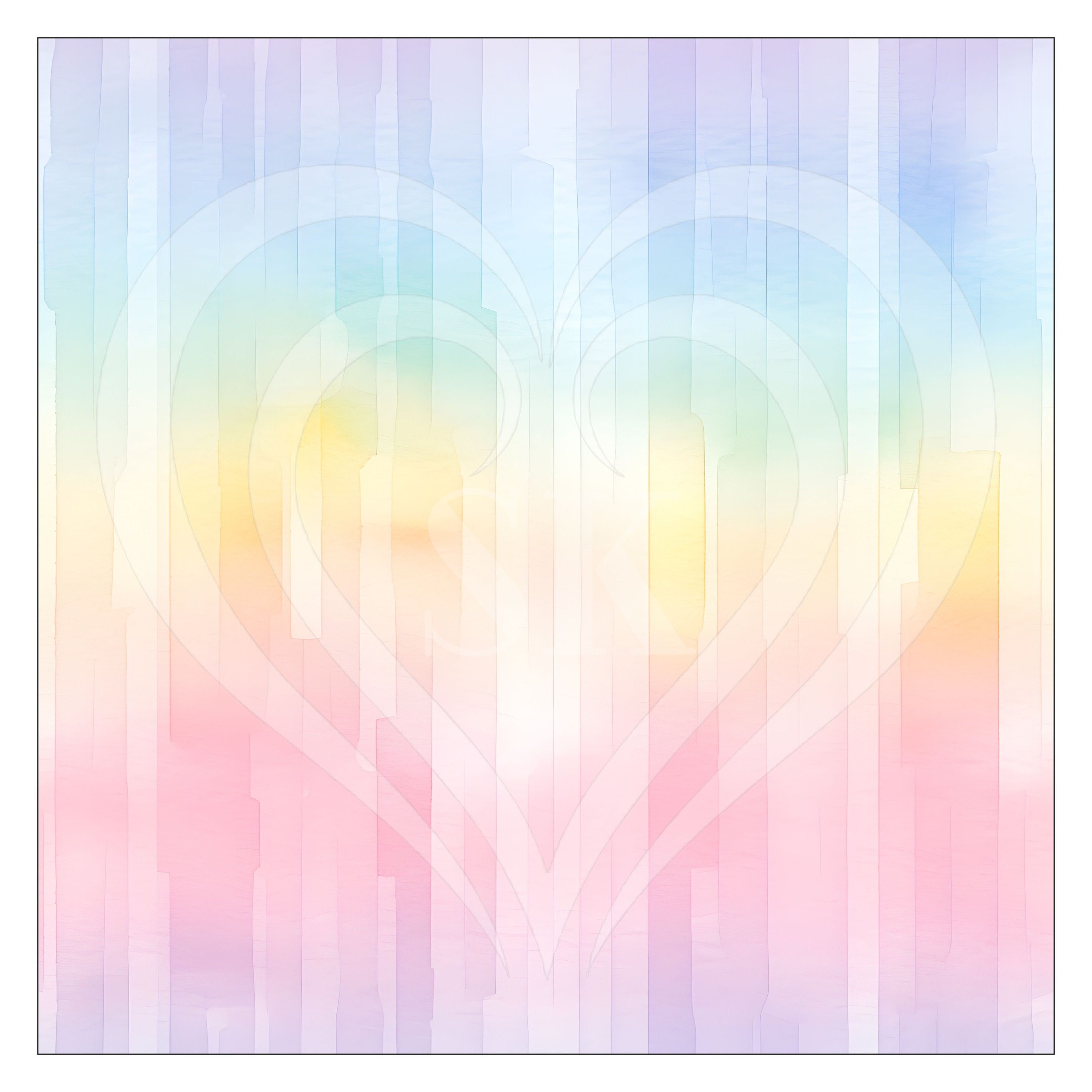 Pastel Rainbow Watercolor DIGITAL PAPER Ombre Marbling Clouds Texture ...