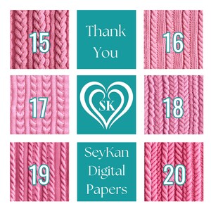 Pink Knit Texture DIGITAL PAPER Knitted Wool Sweater Jumper Background ...