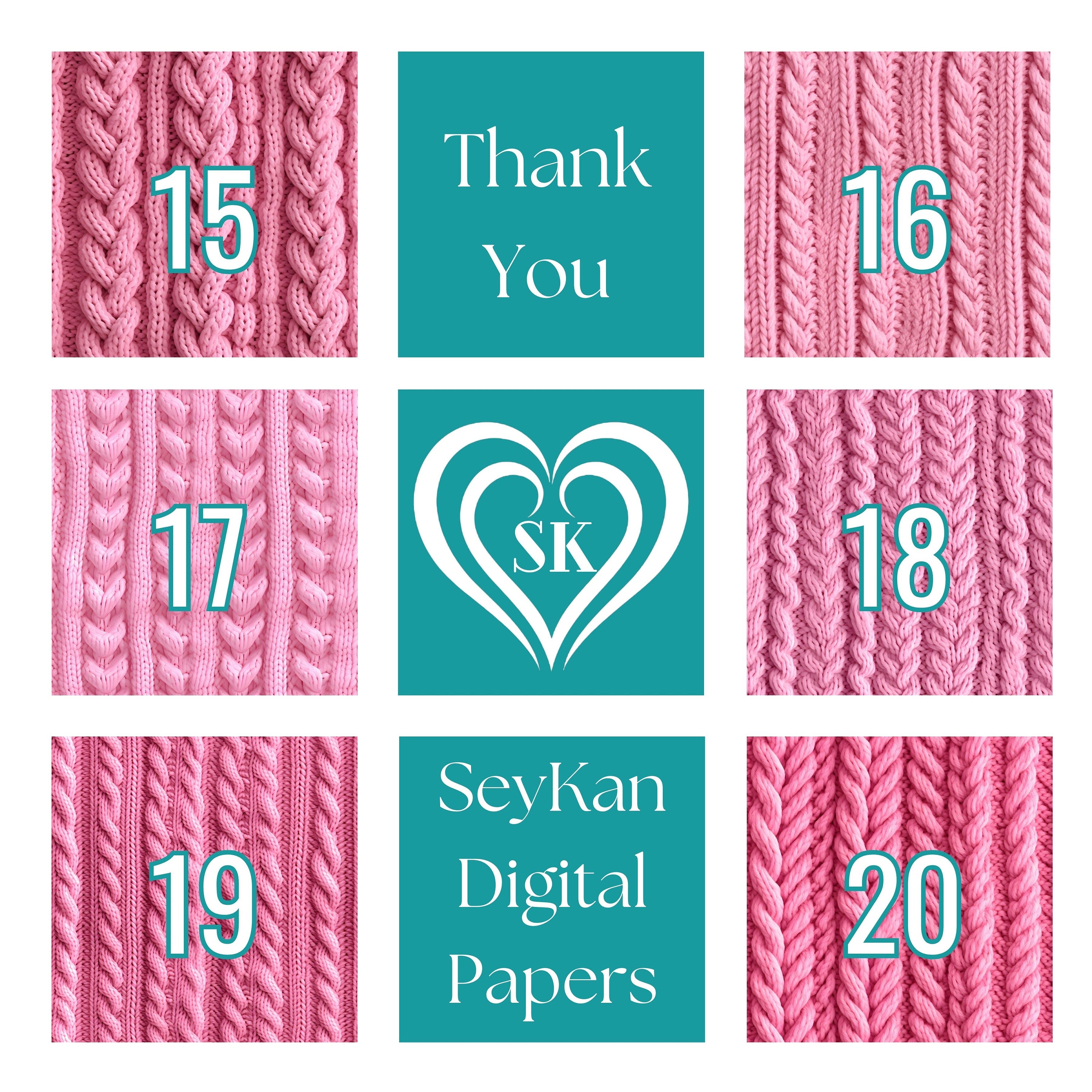 Pink Knit Texture DIGITAL PAPER Knitted Wool Sweater Jumper Background ...