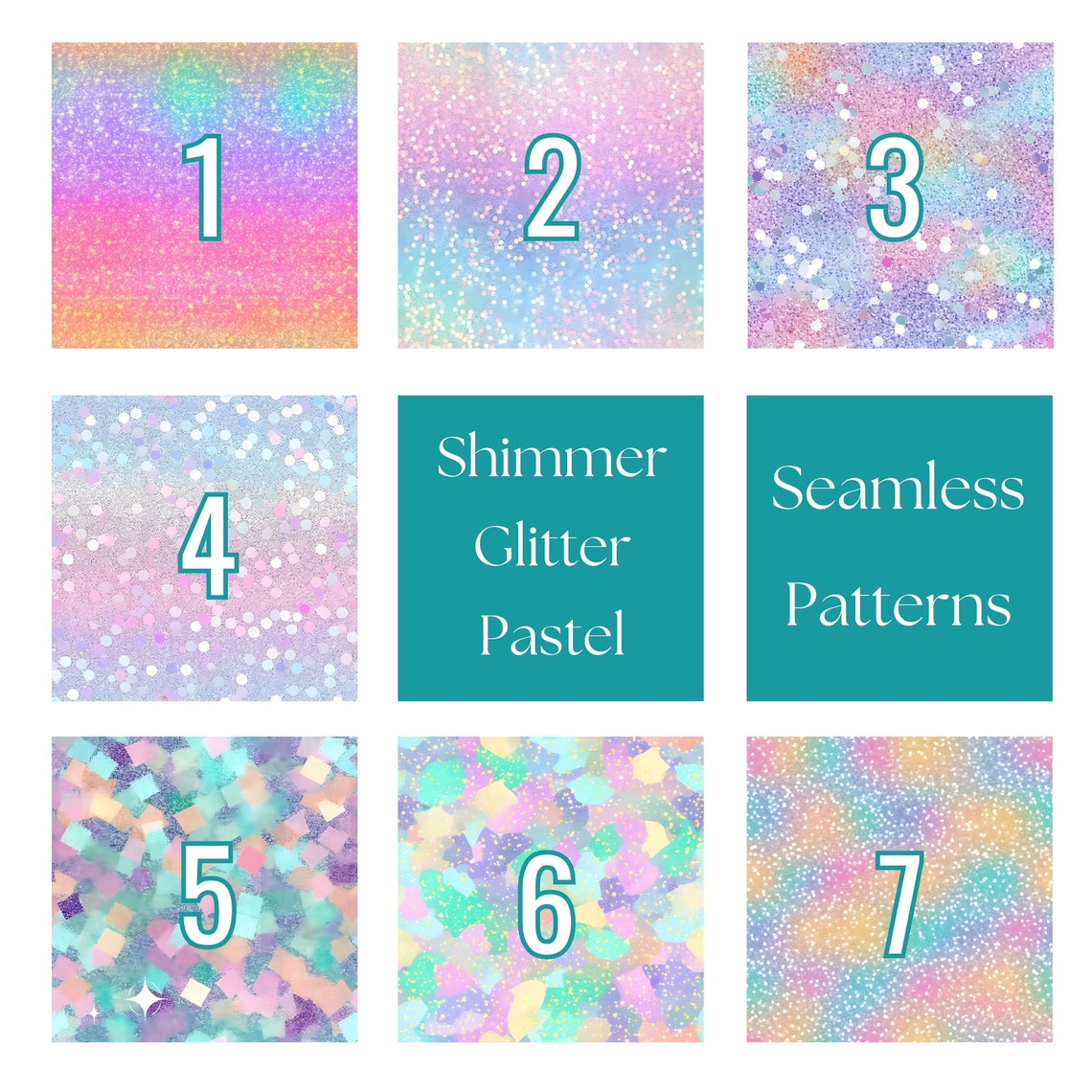 Shimmer Glitter Pastel Seamless DIGITAL PAPER | Glitter Background ...
