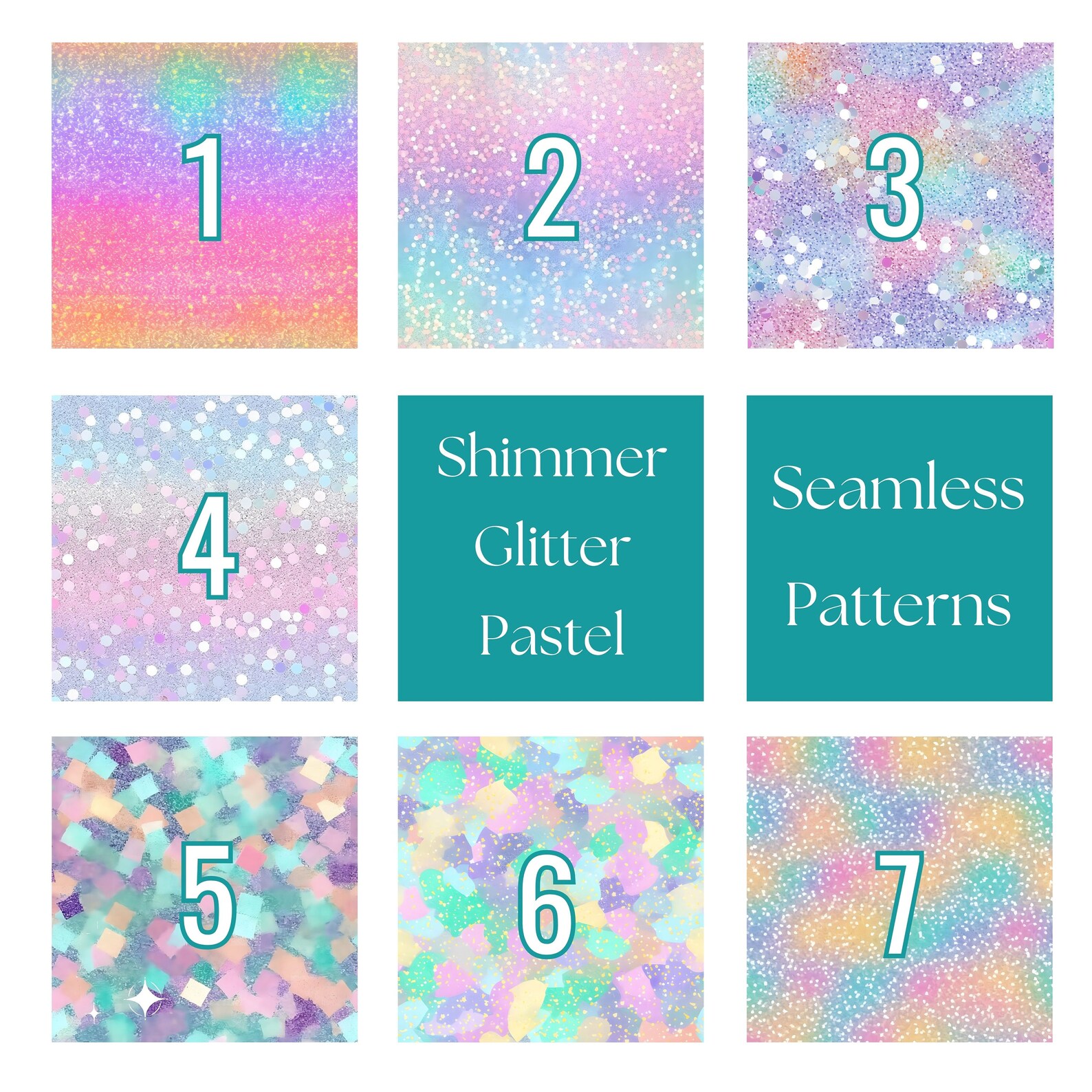Shimmer Glitter Pastel Seamless DIGITAL PAPER | Glitter Background ...