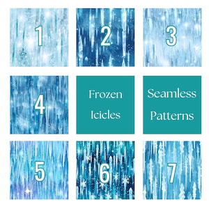 Frozen Icicles Seamless DIGITAL PAPER | Enchanted Winter Holiday Papers ...